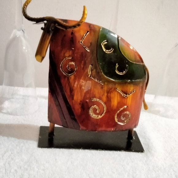 Source Unknown | Art | Metal Sculpture Longhorn Bull Varied Colors ...